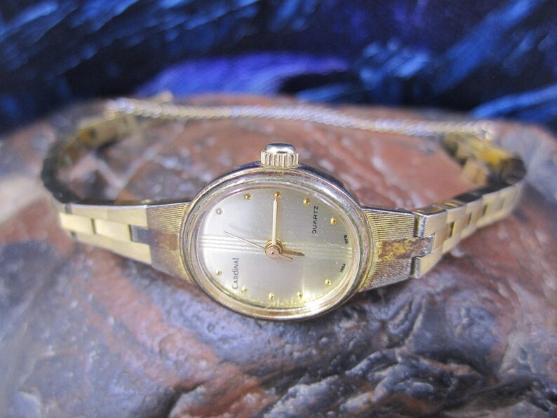Vintage Cardinal Ladies Gold Wrist Watch - Etsy