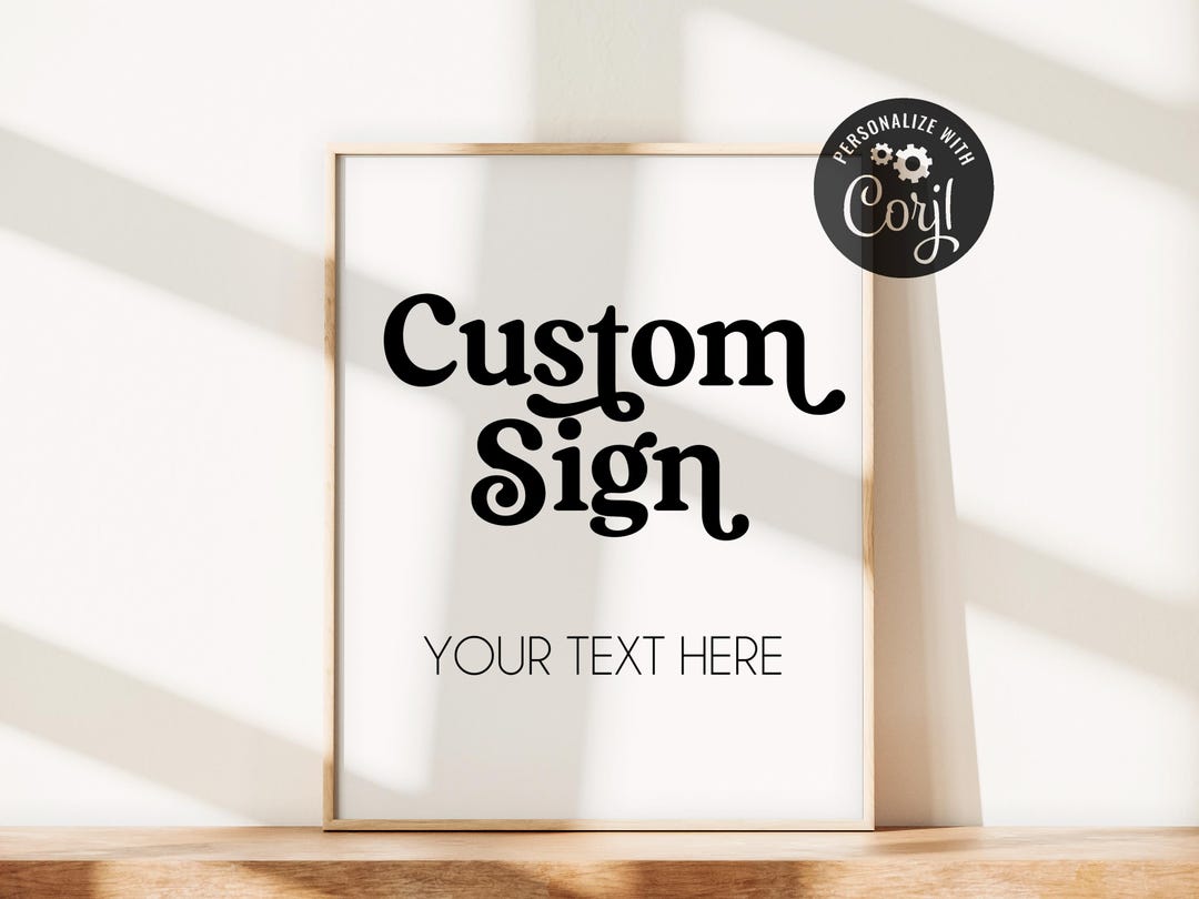 EDITABLE Custom Sign for Party Parties Weddings Events Editable ...