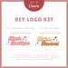 Editable DIY Logo Kit Design Canva Template Retro Pastel Colorful Logo ...