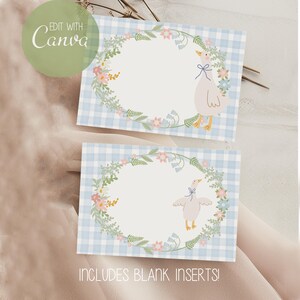 EDITABLE A Silly Goose Baby Shower Inserts Diaper Raffle Books for Baby ...