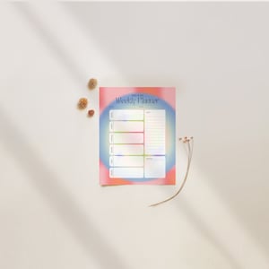 One Page Weekly Printable Planner Sheet Printable Daily Retro - Etsy