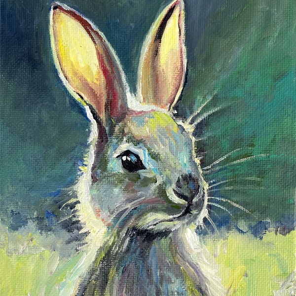 Bunny Painting - Etsy