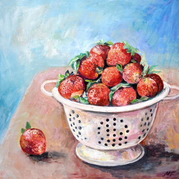 Strawberries Painting - Etsy