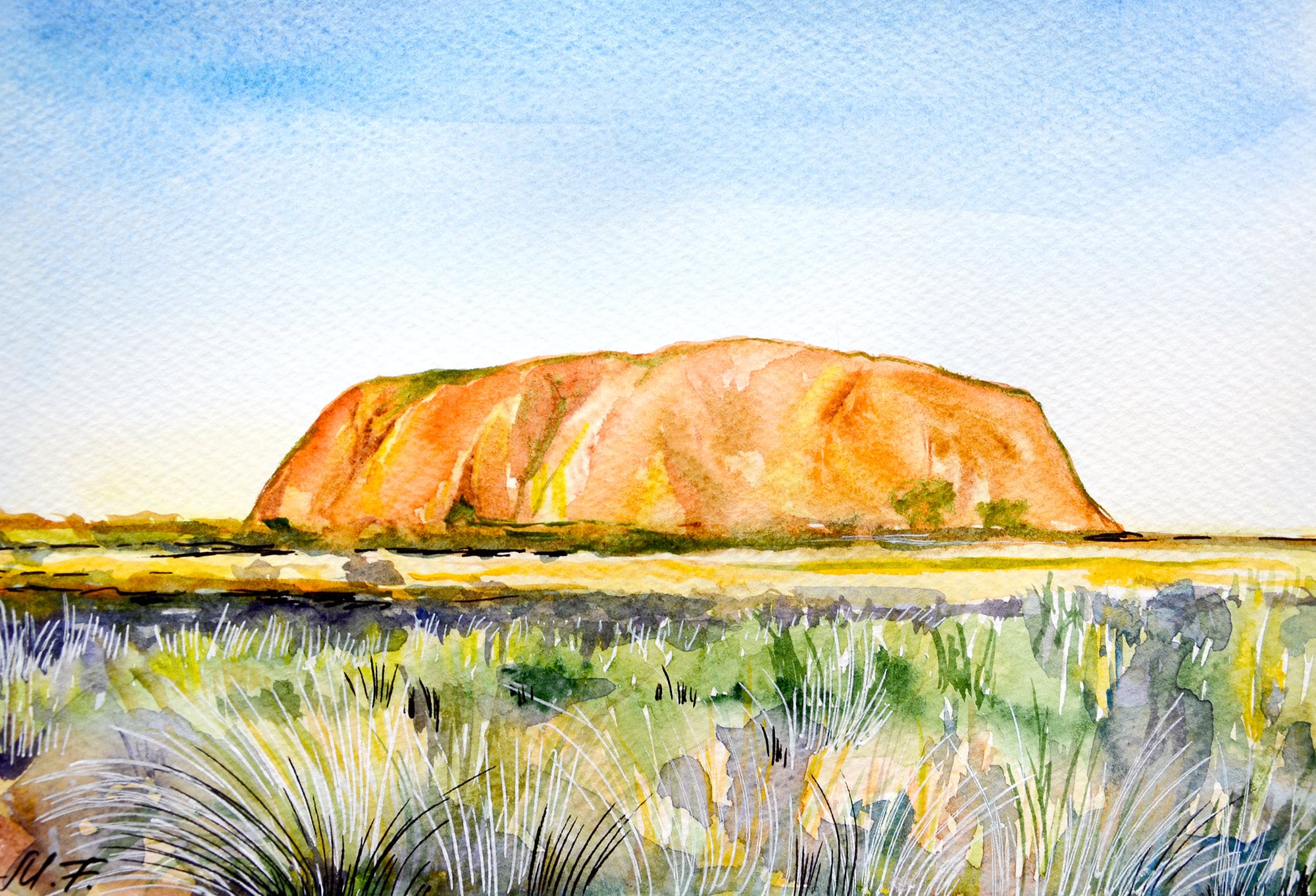 Art & Collectibles Uluru Ayers Rock Australian Outback original ...