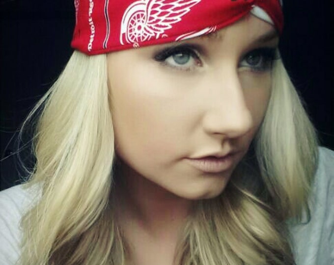 RED Detroit Red Wings Twist Headband - Etsy