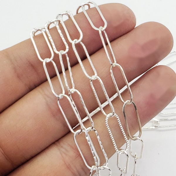 Sterling Silver Paper Clip Connector Chain - Etsy