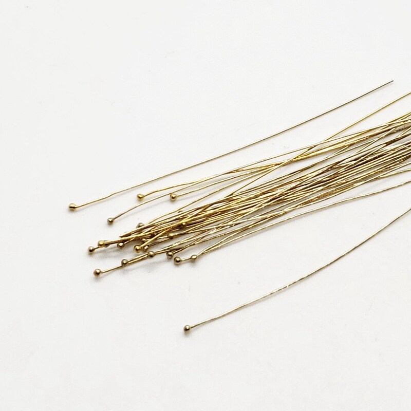 Gold Vermeil Headpin Ball - Etsy