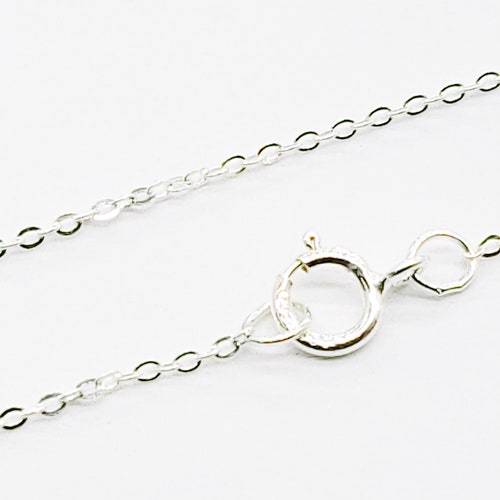 22 Inch Solid Sterling Silver Flat-round Cable Chain Necklace - Etsy