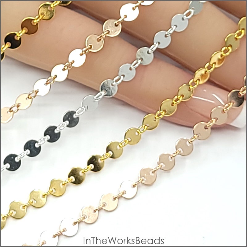 Gold Disc Chain Gold Filled - Etsy