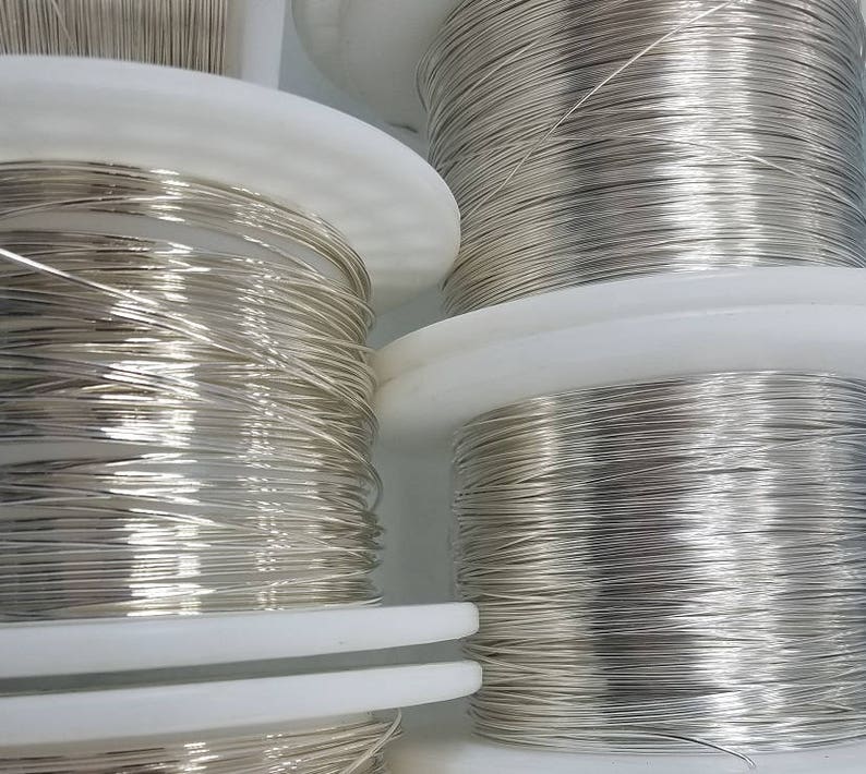 Sterling Silver Wire 10, 12, 14, 16, 18, 20, 22, 24, 26, 28, 30 | Half ...