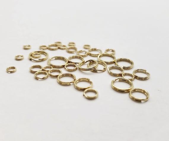 Solid 14k Gold Split Ring 3.5mm 4.9mm 6.5mm 8mm Sold by - Etsy