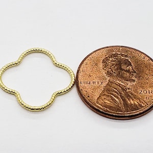 Sterling Silver Clover Link, Twist Wire, 17mm, Made in Italy, 4 Colors ...