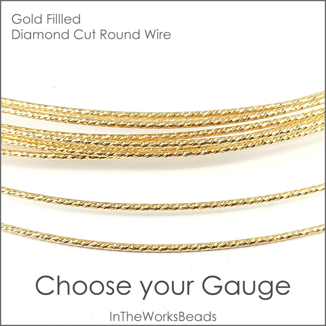 Gold Filled Diamond Cut Wire 16, 18, 20, 22, 24 Gauge | 14KGF | Half ...