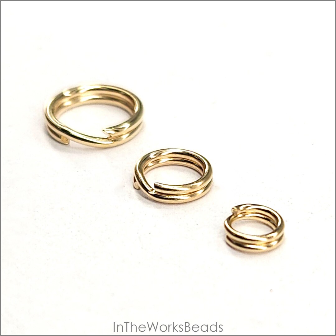 Solid 14k Gold Split Ring 3.5mm, 4.9mm, 6.5mm, 8mm | 1 Piece | Bulk ...