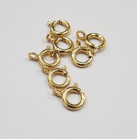14K Gold Filled Spring Clasps, Open Ring, 8mm | 3 Piece | Bulk Savings ...