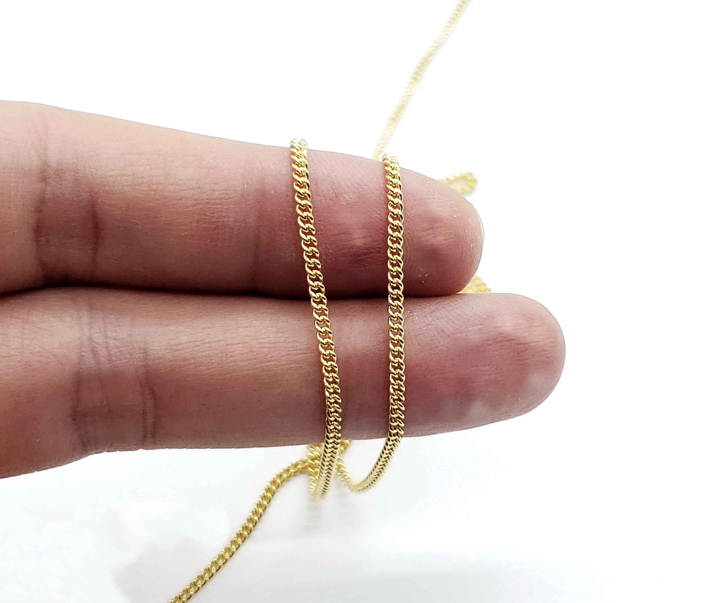 14k Gold Filled Curb Chain 1.7mm X 2.2mm X 1mm 24 Gauge | Etsy