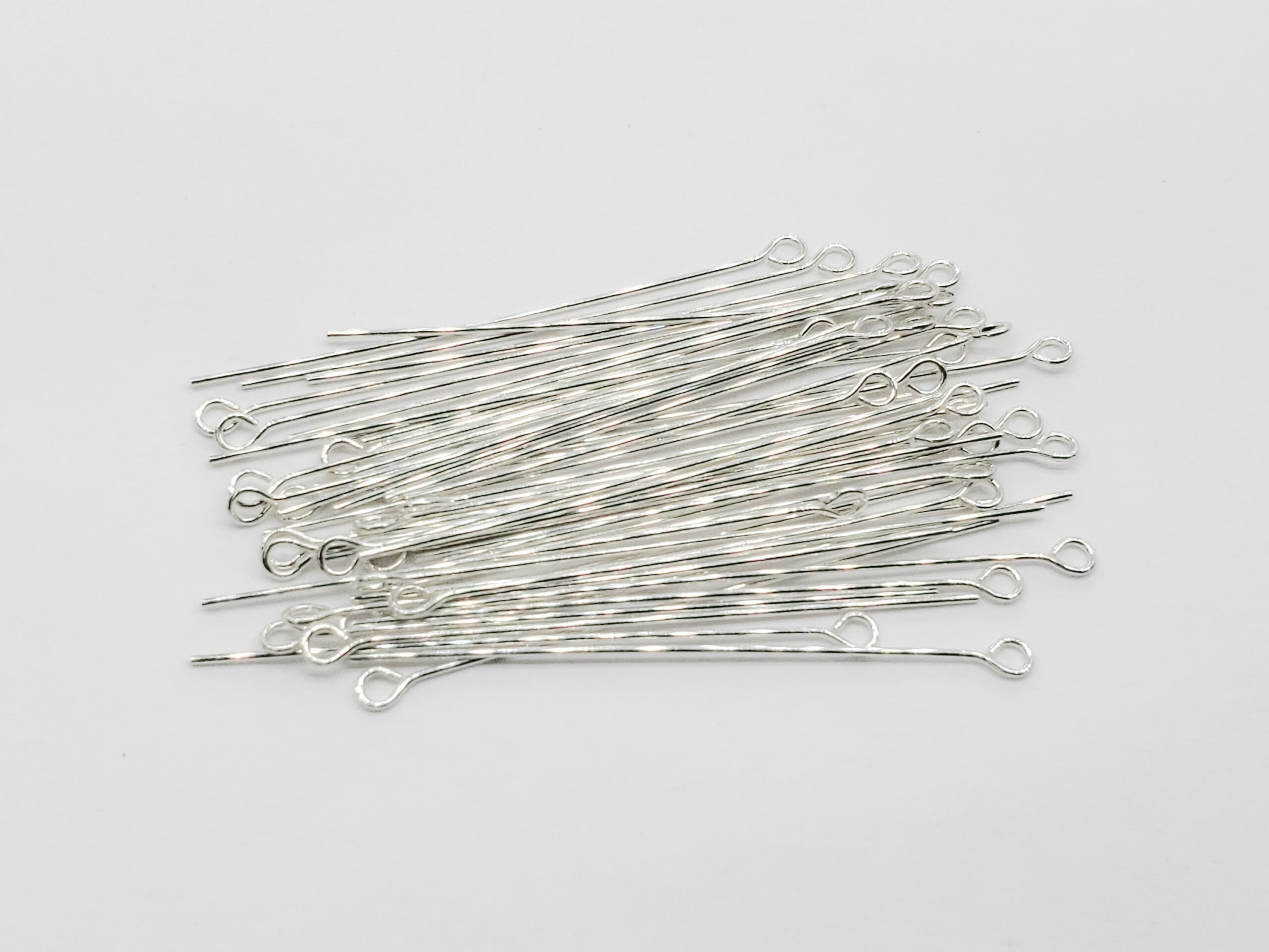 Sterling Silver Eye Pin, 24 Gauge, 1 Inch, 1.5 Inch, 2 Inch | Assorted ...