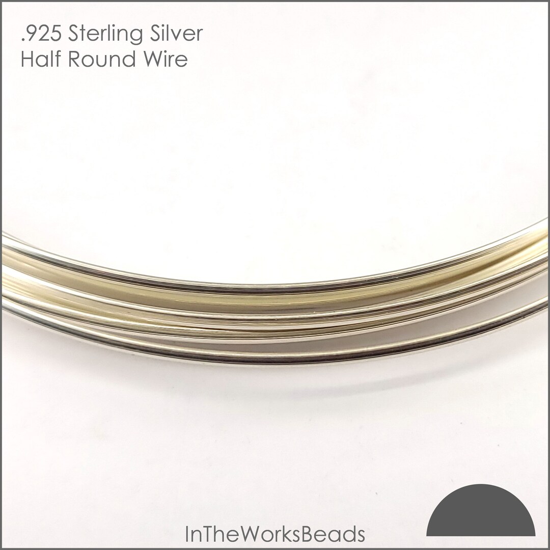 Sterling Silver Half Round, Half Hard Dome Wire, 14 Gauge to 22 Gauge ...