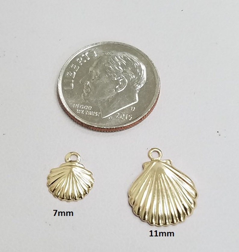 14k Gold Filled Charm Clam Shell 7mm 11mm 15mm USA - Etsy
