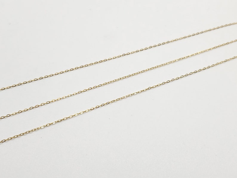 14k Gold Filled Flat Drawn Cable Chain 1mm X 1.6mm Elongated | Etsy