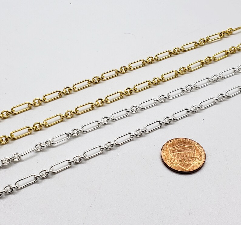 Heavy Long and Short Chain 10mm X 4mm Sterling Silver or 14k - Etsy