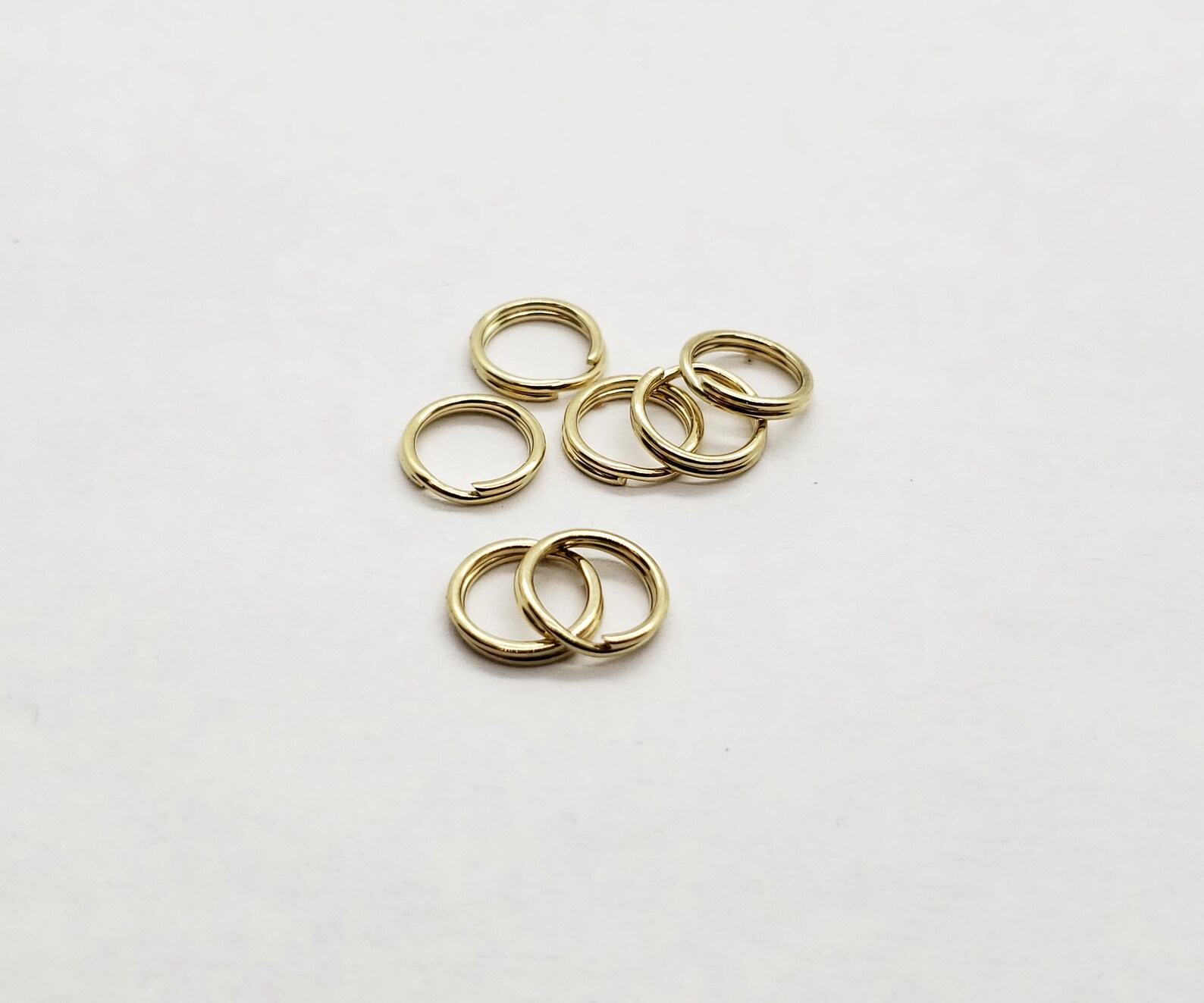 Solid 14k Gold Split Ring 3.5mm 4.9mm 6.5mm 8mm Sold by - Etsy