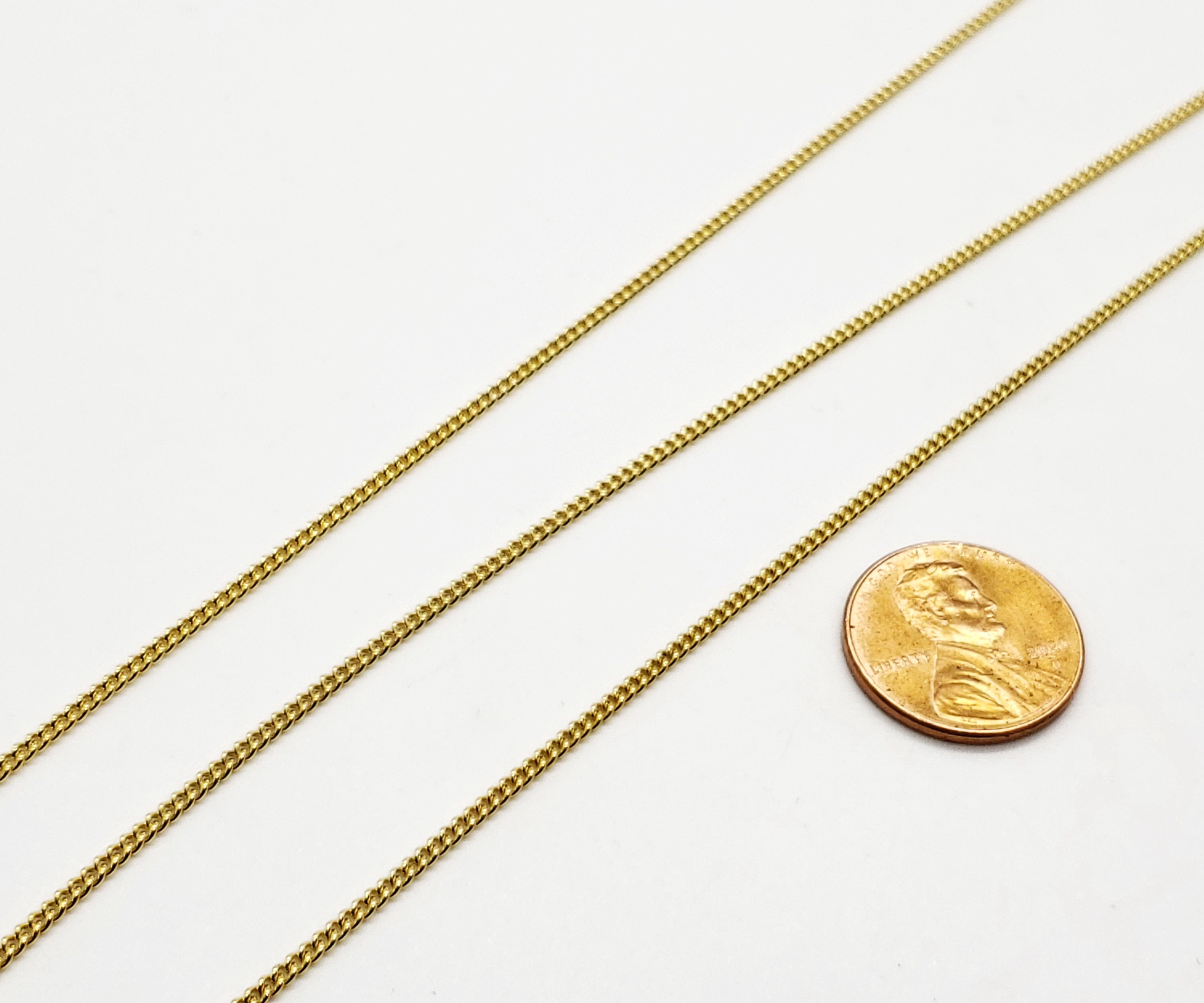 14k Gold Filled Curb Chain 1.7mm X 2.2mm X 1mm 24 Gauge | Etsy