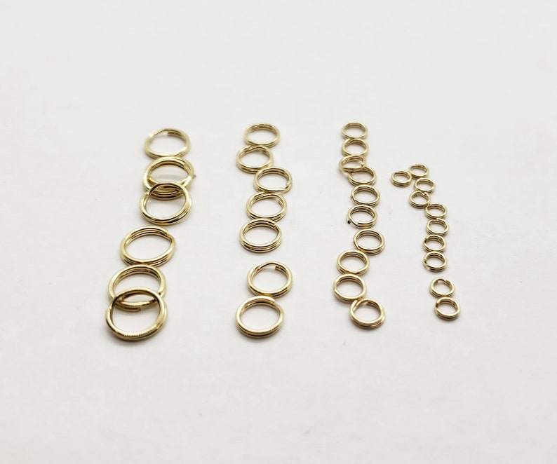 Solid 14k Gold Split Ring 3.5mm 4.9mm 6.5mm 8mm Sold by - Etsy