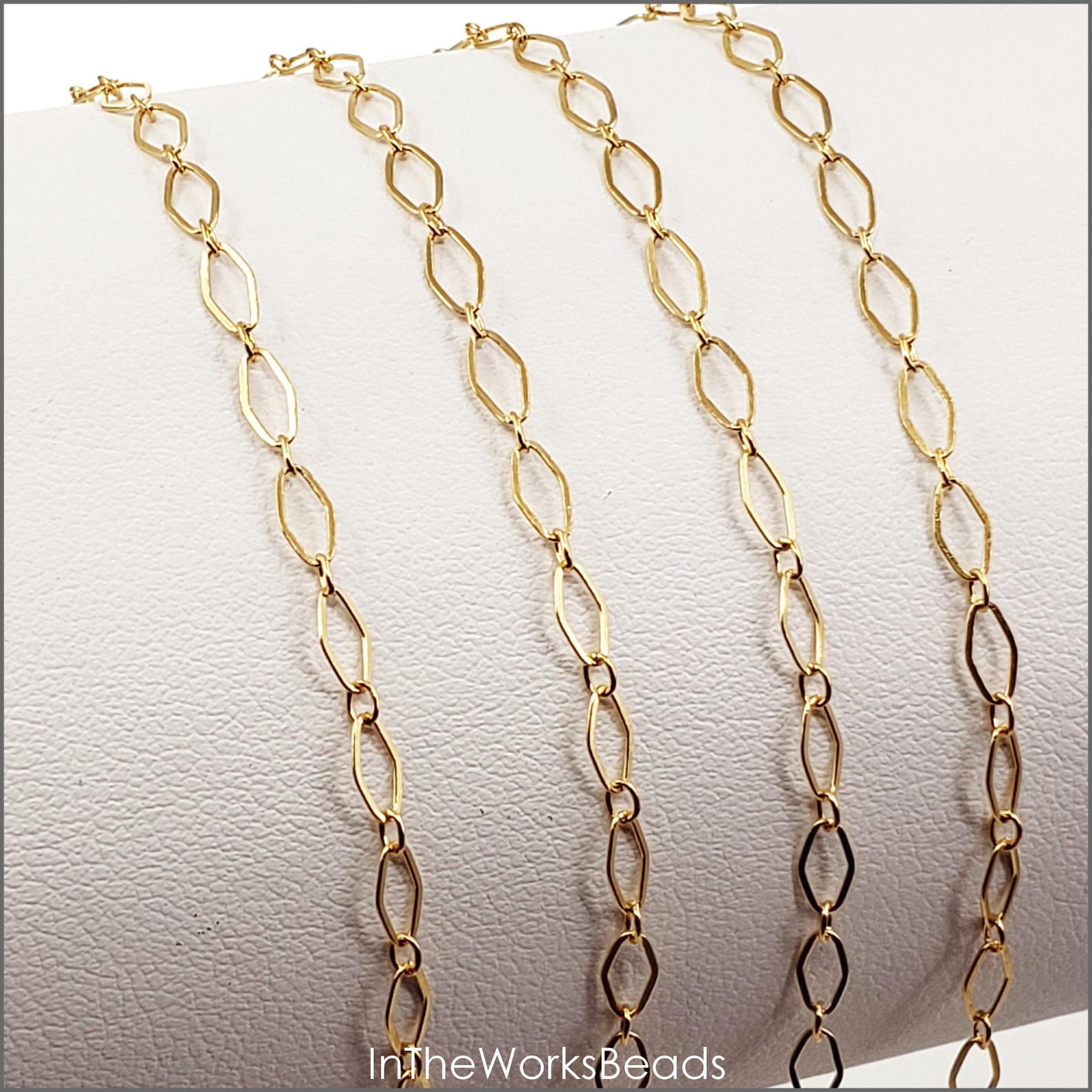 2.7mm X 5mm Flat Diamond Shape Long and Short Chain 1:1 Ratio, Sterling ...