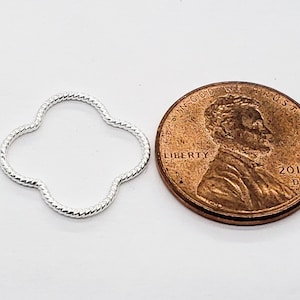 Sterling Silver Clover Link, Twist Wire, 17mm, Made in Italy, 4 Colors ...