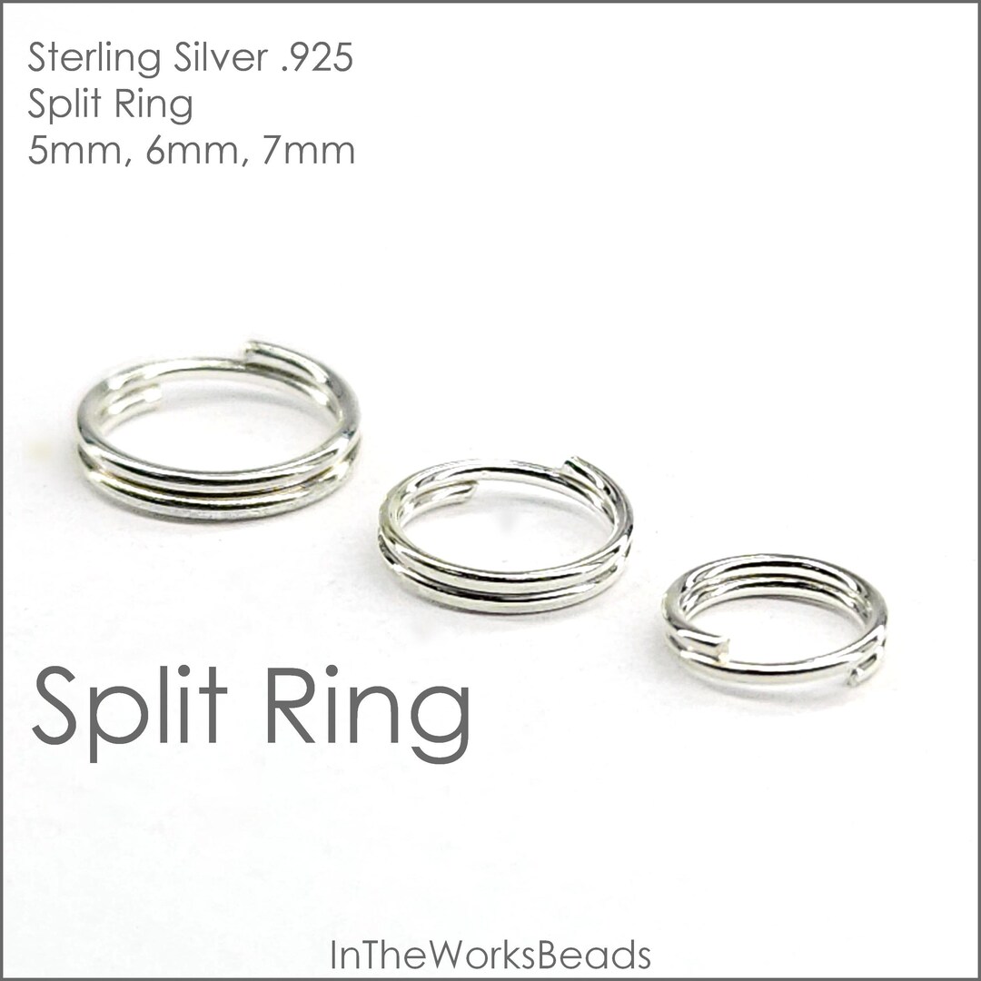 Sterling Silver Split Ring 5mm, 6mm, 7mm OD | Assorted Pack Sizes ...