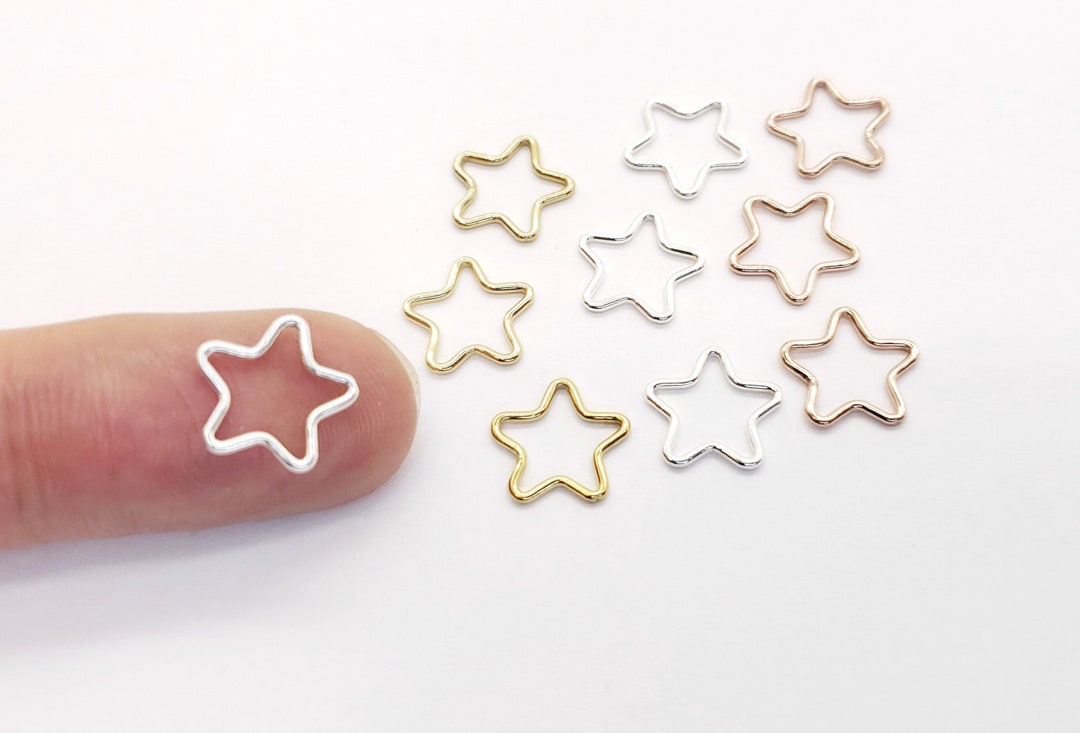 Connector | Star Link 10mm | Sterling Silver, 14k Gold Filled or 14k ...