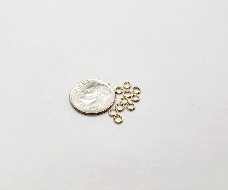 Solid 14k Gold Split Ring 3.5mm 4.9mm 6.5mm 8mm Sold by - Etsy