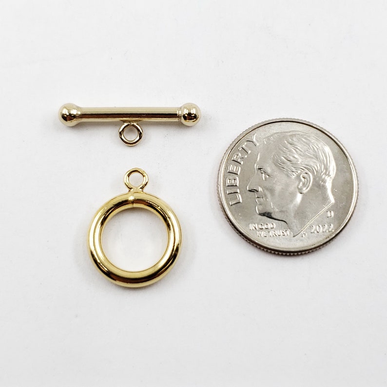 14k Gold Filled Toggle Clasp, Ball End Style 9mm, 12mm | 1 Set | Bulk ...