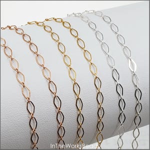 2.7mm X 5mm Flat Diamond Shape Long and Short Chain 1:1 Ratio, Sterling ...