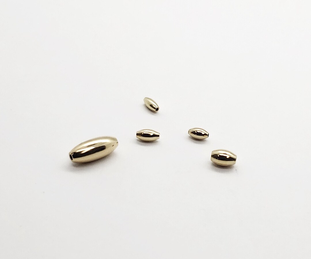 14k Gold Filled Rice Oval Beads 2.8mm, 3mm, 4mm, 5mm, 5.5mm | Assorted ...
