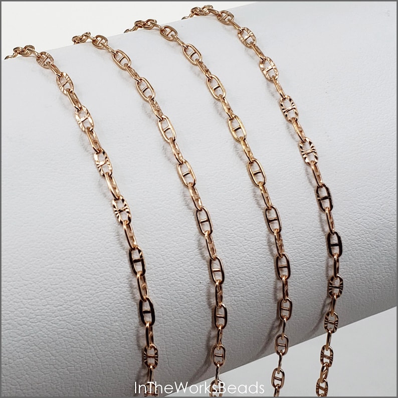 Anchor Mariner Star Burst Chain 2mm X 4.7mm, 14k Gold Filled, Sterling ...