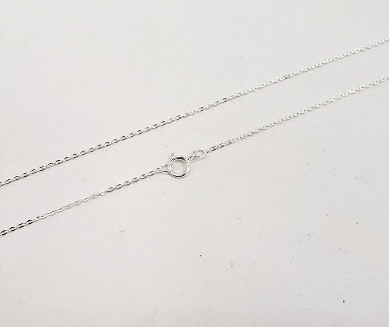 Sterling Silver 1mm Flat Cable Finished Chain Necklace 16 | Etsy