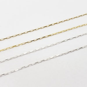 14k Gold Filled Elongated Box Chain, 1.3mm X 3mm, by the Foot, Sterling ...