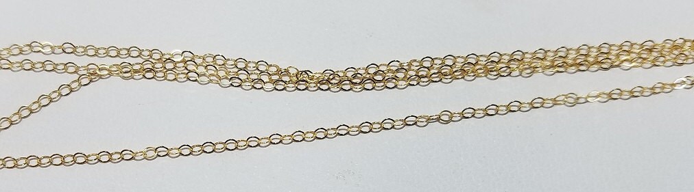 100 Feet 14k Gold Filled Cable Chain 1.3mm Round or Flat - Etsy