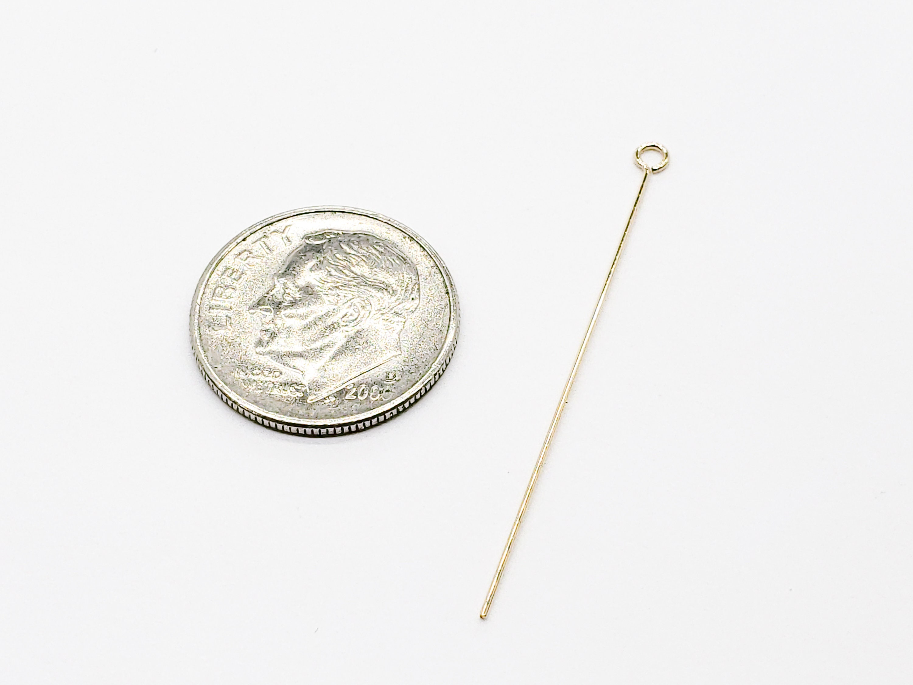14k Gold Filled Eye Pin, 24 Gauge, 1 Inches | 20 Pieces | Bulk Savings ...