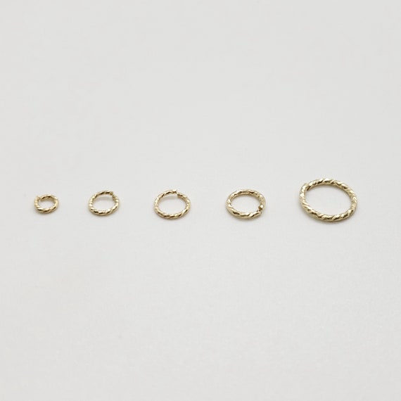 14k Gold Filled Open Ring Diamond Cut Wire 4mm 5mm 6mm | Etsy