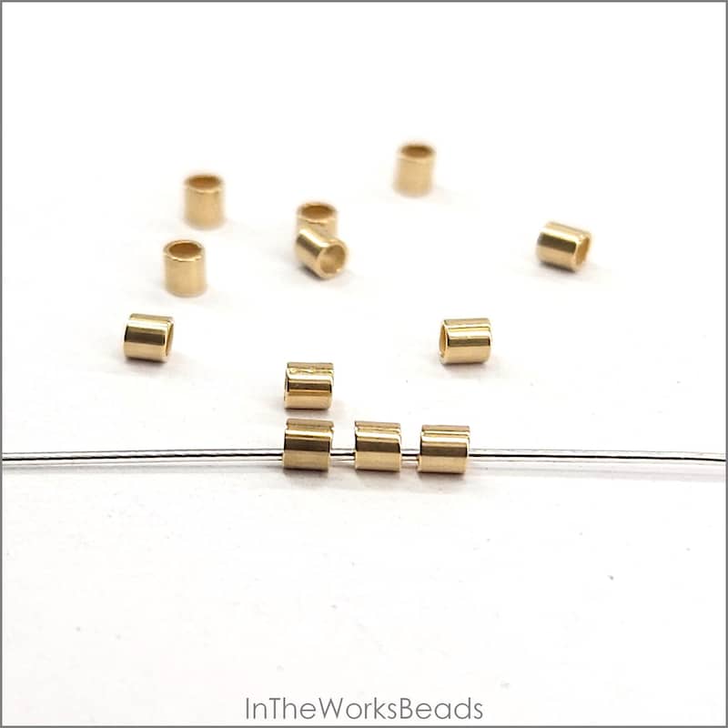Crimp Cap End Solid Gold - Etsy