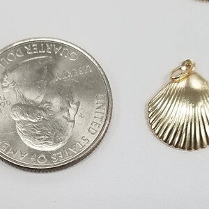 14k Gold Filled Charm | Clam Shell 15mm Shell | 1 Piece | Bulk Savings ...