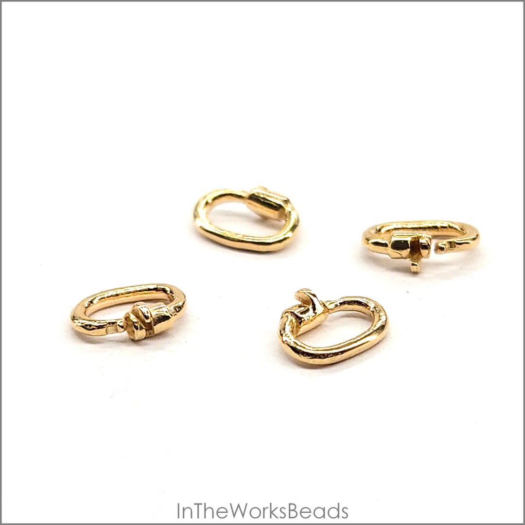 Locking Oval Jump Ring 4.7mm X 6mm OD | 14k Gold or Sterling Silver ...