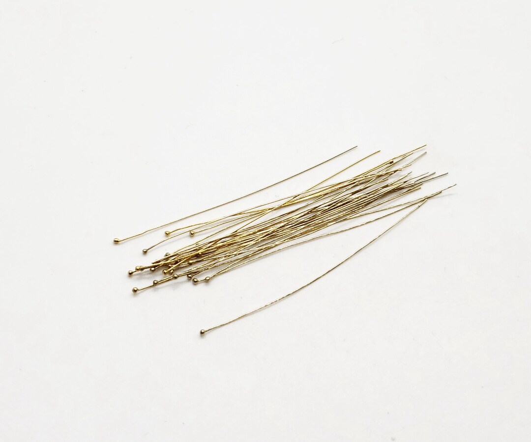 14k Gold Filled Ball Pin, 28.5 Gauge, 1 Inch, 1.5 Inch, 2 Inch ...