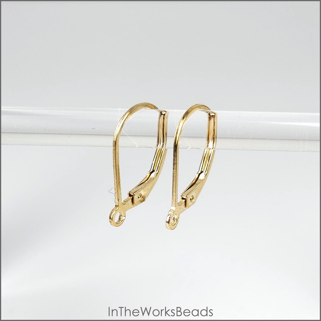 14k Gold Filled Lever Back Earring | Plain Style | 1 Pair | Bulk ...