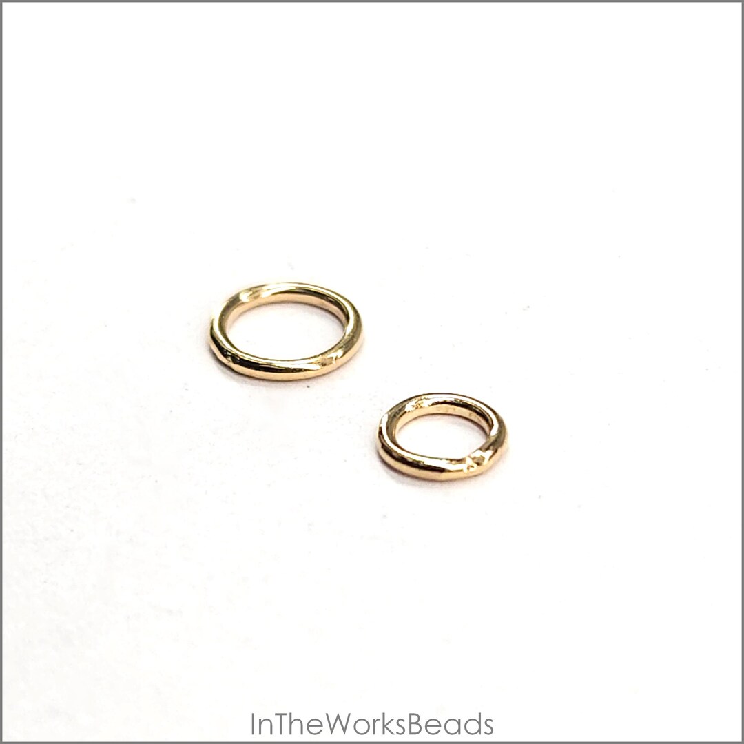 Solid 14k Gold Closed Ring, 22 Gauge, 4mm or 5mm OD | 1 Piece | Bulk ...