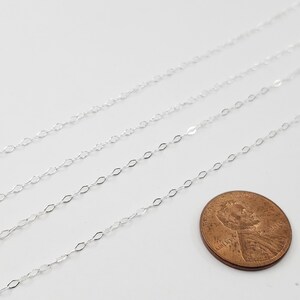 1.5mm X 2.5mm Diamond Shape Link Chain, Sterling Silver, Flat or ...