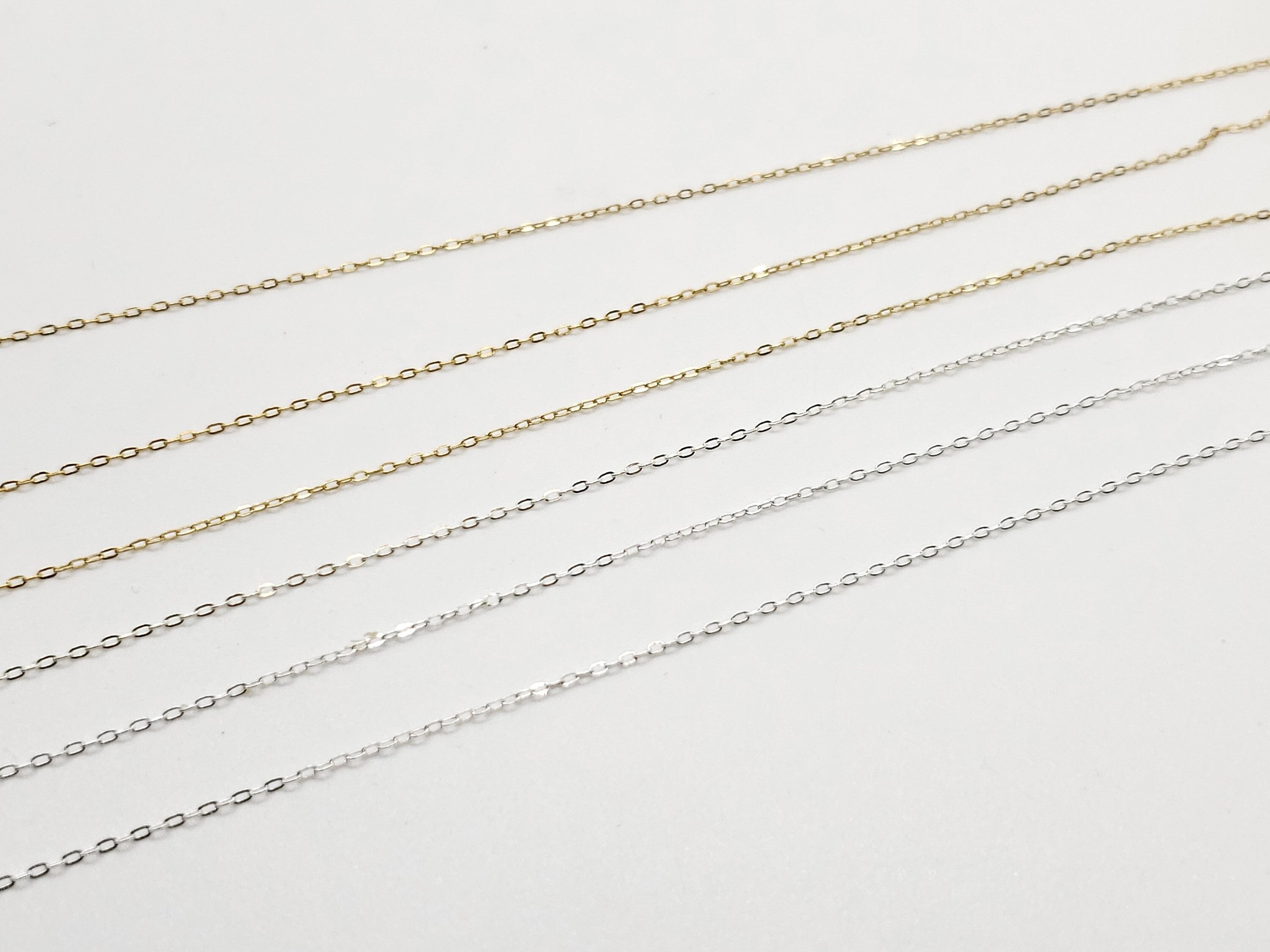 14k Gold Filled Flat Drawn Cable Chain 1mm X 1.6mm Elongated | Etsy